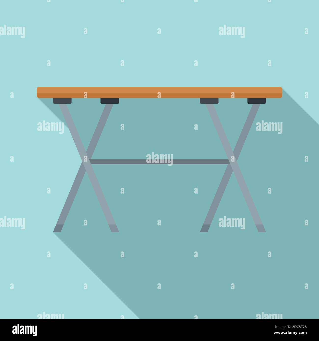 Folding long table icon, flat style Stock Vector Image & Art - Alamy