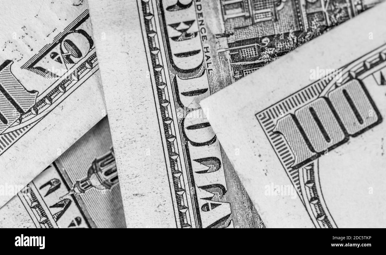 100 dollar bills Black and White Stock Photos & Images - Alamy
