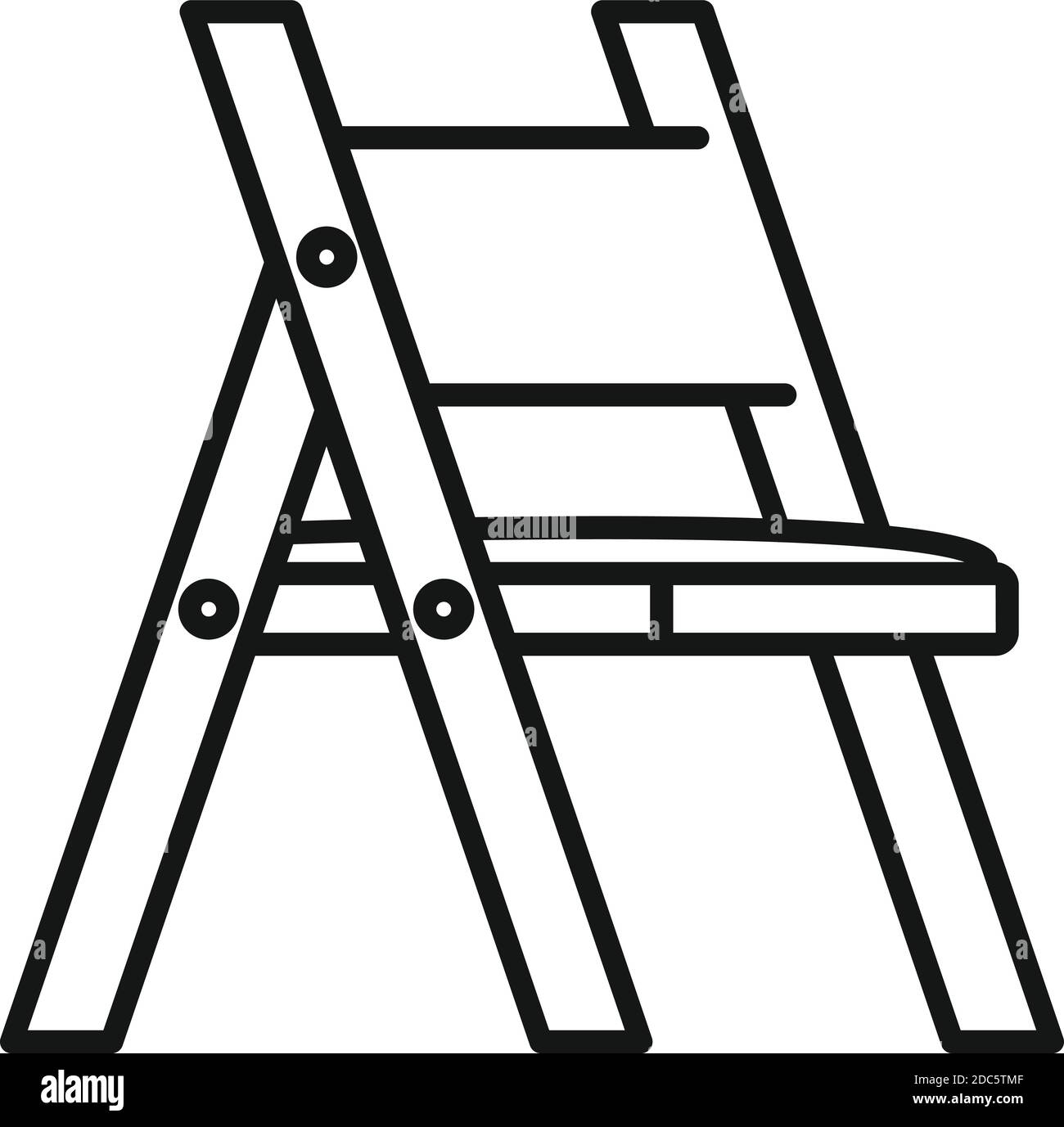 Folding chair icon, outline style Stock Vector Image & Art - Alamy