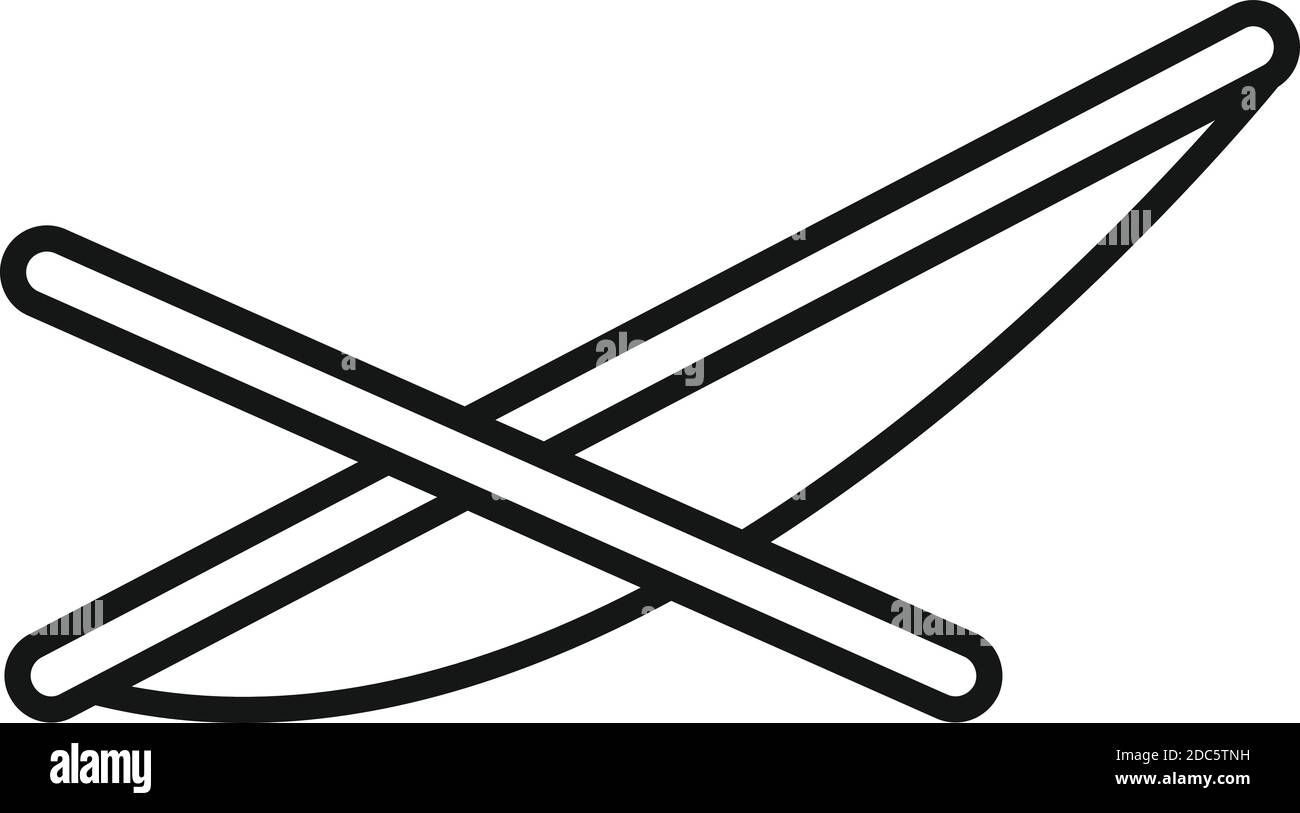 Folding beach chair icon, outline style Stock Vector Image & Art - Alamy