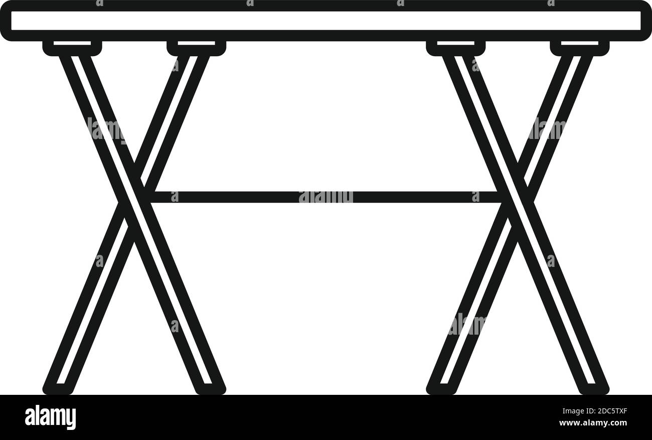 Folding long table icon, outline style Stock Vector Image & Art - Alamy
