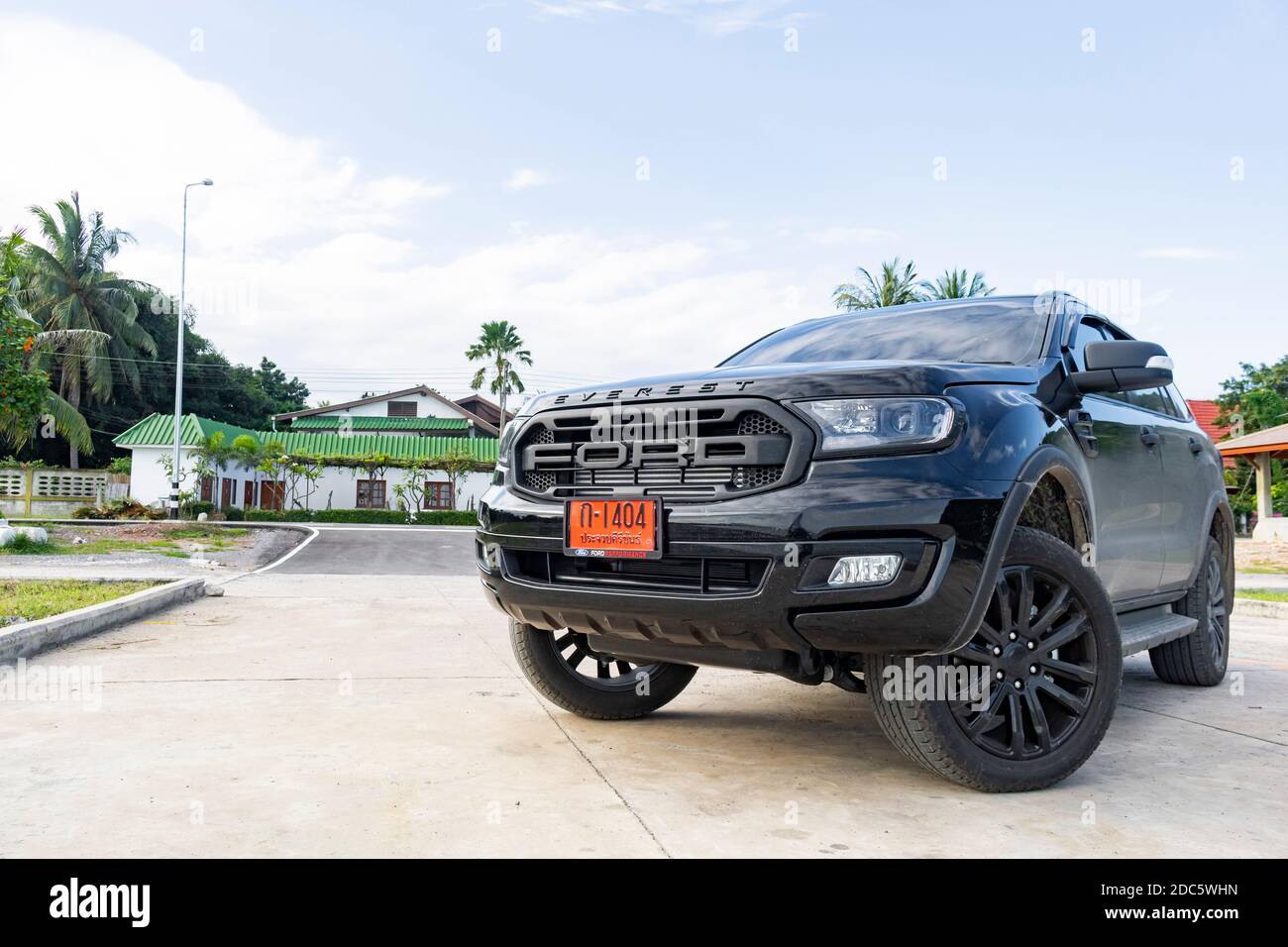 Bangkok, THAILAND - October 24, 2020: The black Ford Everest Sport suv ...