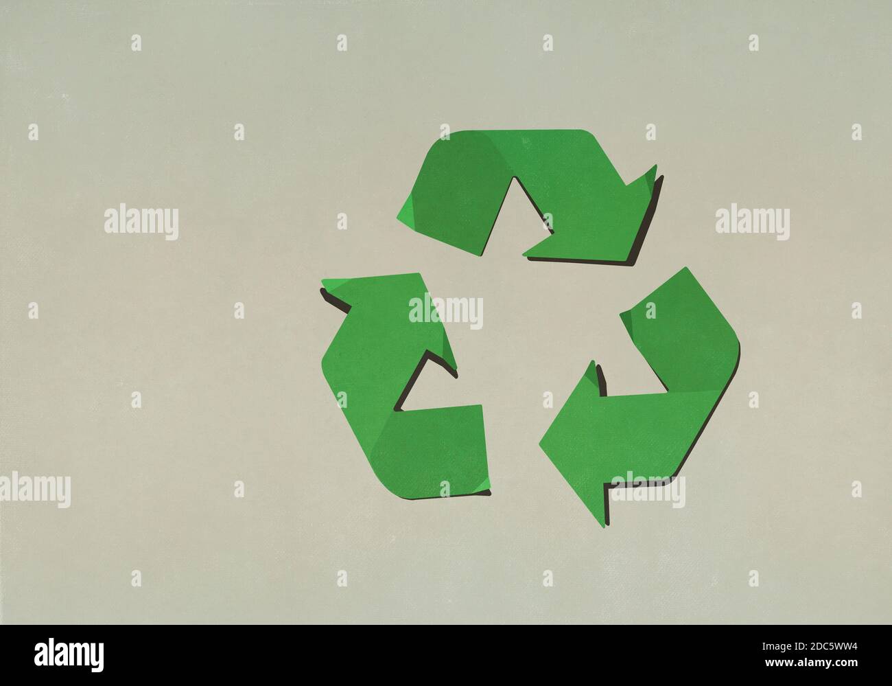 Green recycling symbol on brown background Stock Photo - Alamy
