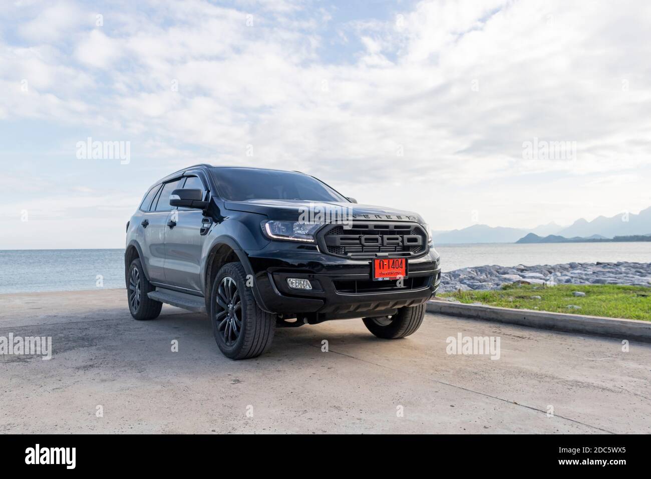 Bangkok, THAILAND - October 24, 2020: The black Ford Everest Sport suv ...