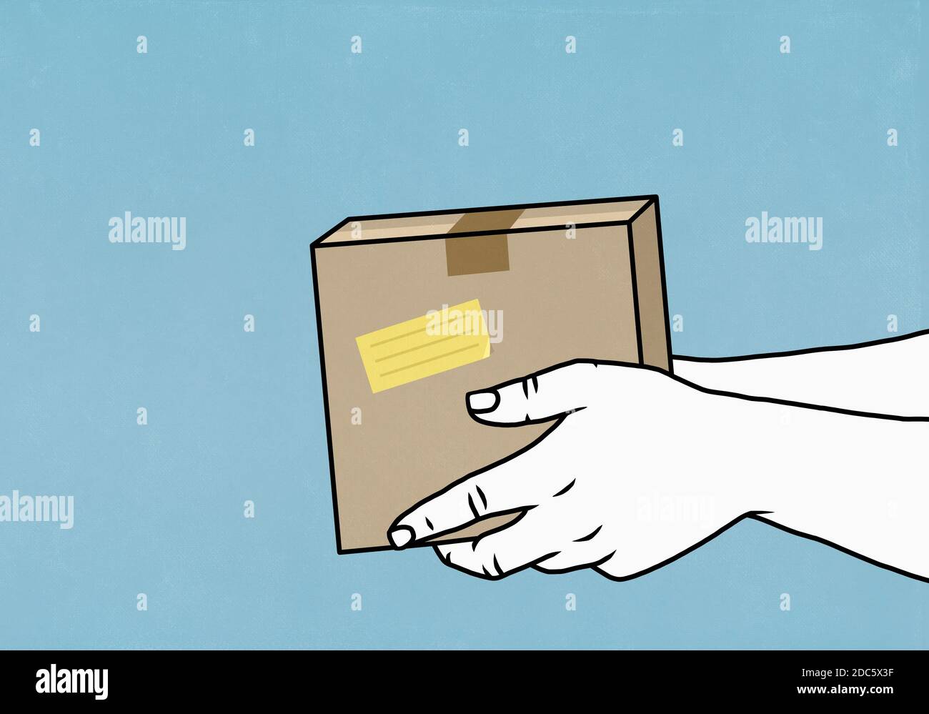 Hands holding cardboard box parcel Stock Photo - Alamy