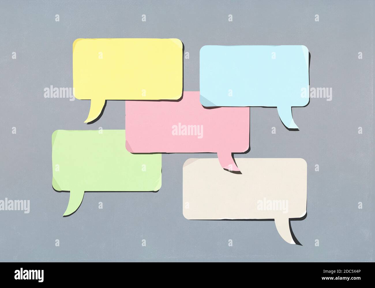 Speech bubble adhesive notes Stock Photo - Alamy
