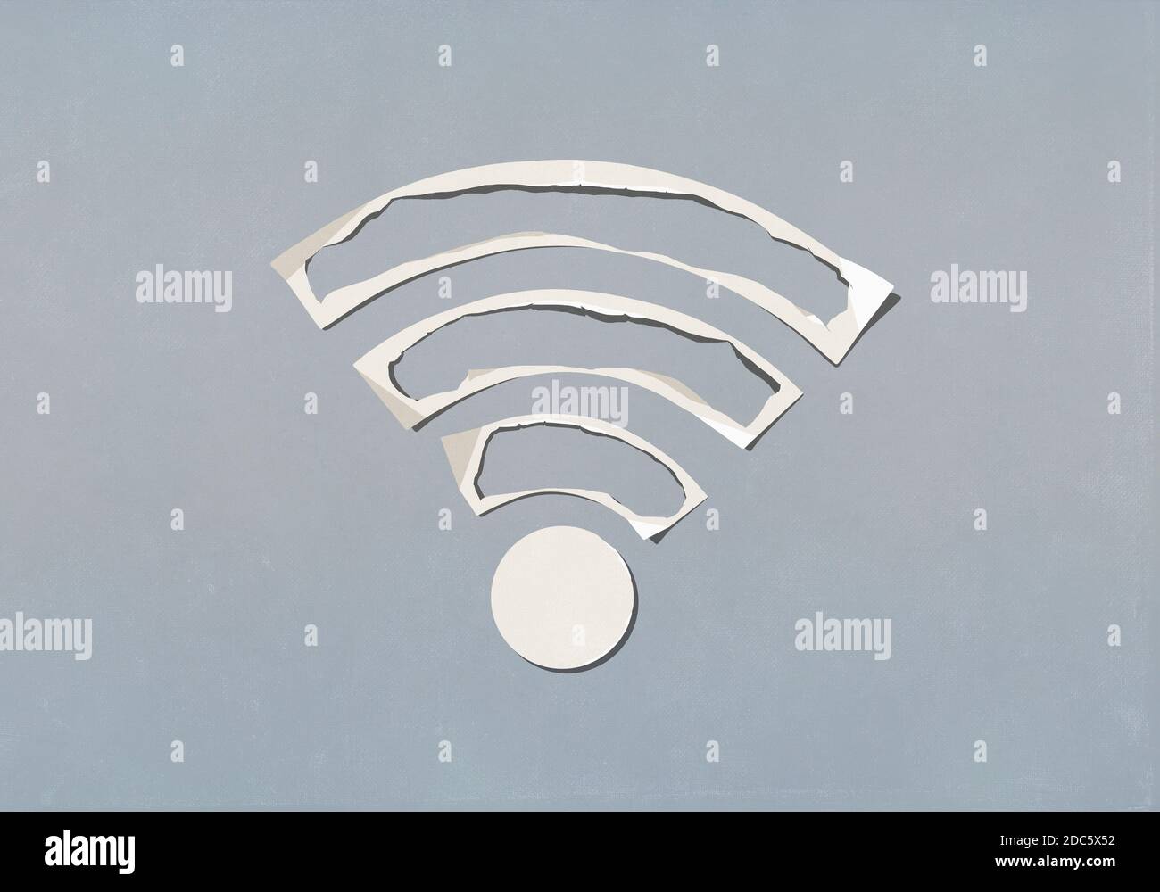 Paper cut outs forming wifi symbol Stock Photo - Alamy