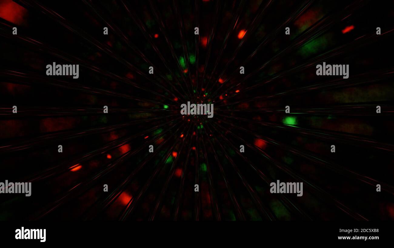 Fast space particles flying through 3d illustration background ...