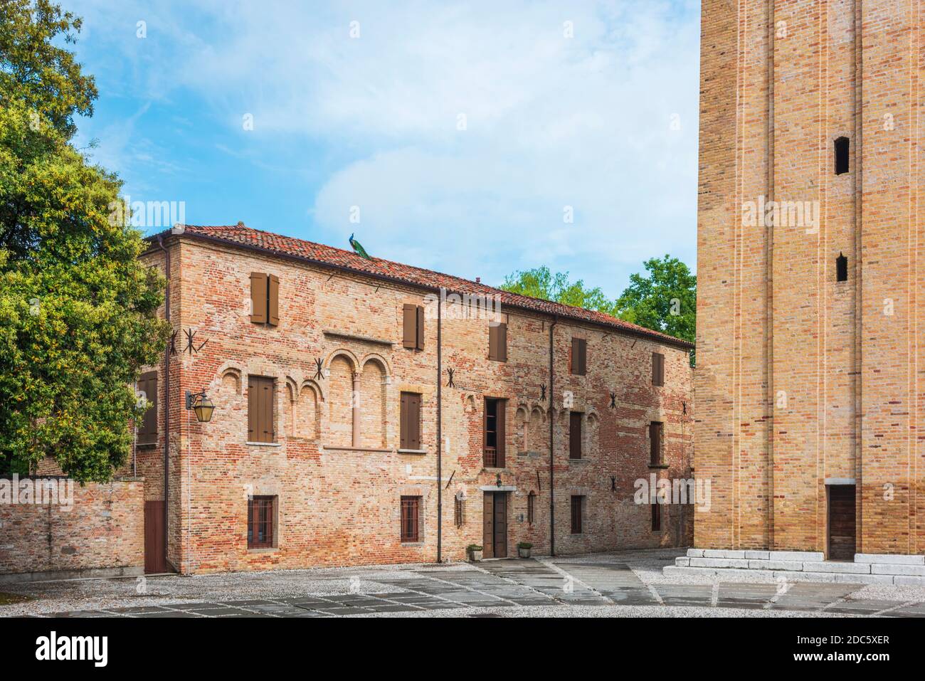 Ancient fortified village and abbey of Sesto al Reghena. Italy Stock ...