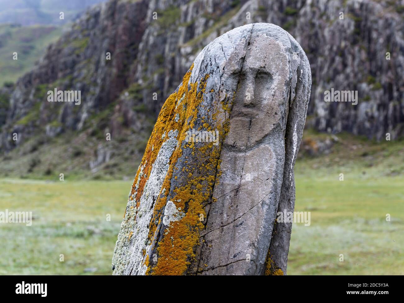 Stone Sculpure of a warrior in Kalbak Tash in Russia Stock Photo - Alamy