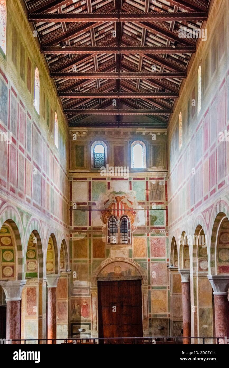 Ancient fortified village and abbey of Sesto al Reghena. Italy Stock ...