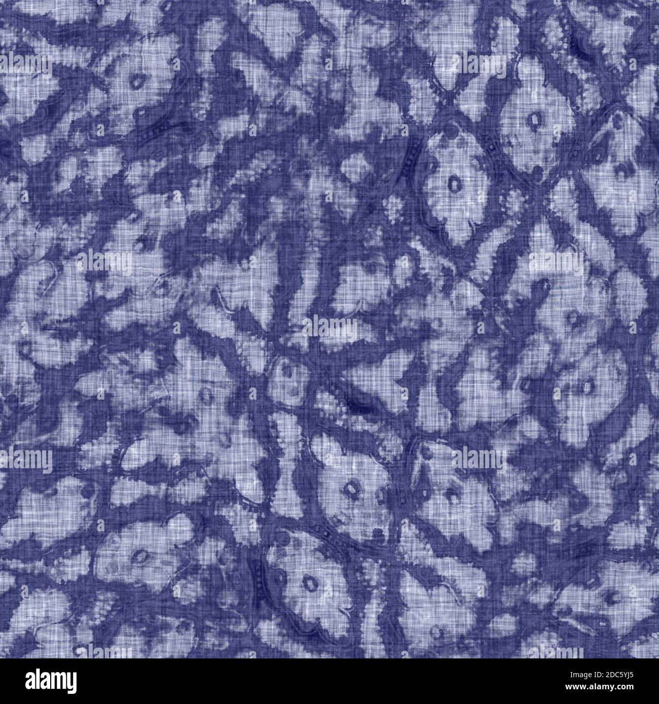 Seamless indigo mottled texture. Blue woven boro cotton dyed effect ...