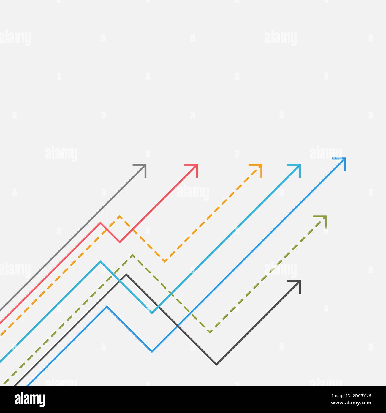 Abstract financial chart with arrow. Illustration Stock Photo - Alamy