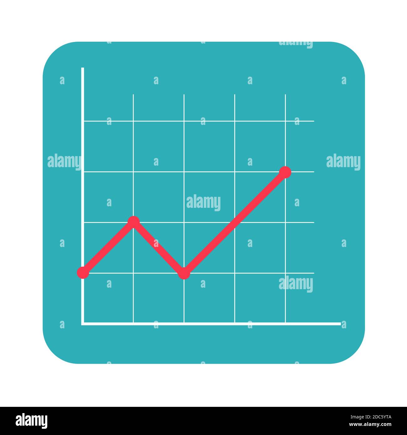 Abstract financial chart with arrow. Illustration Stock Photo - Alamy
