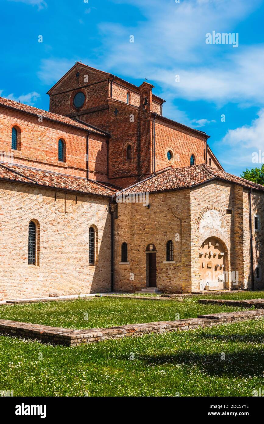 Ancient fortified village and abbey of Sesto al Reghena. Italy Stock ...