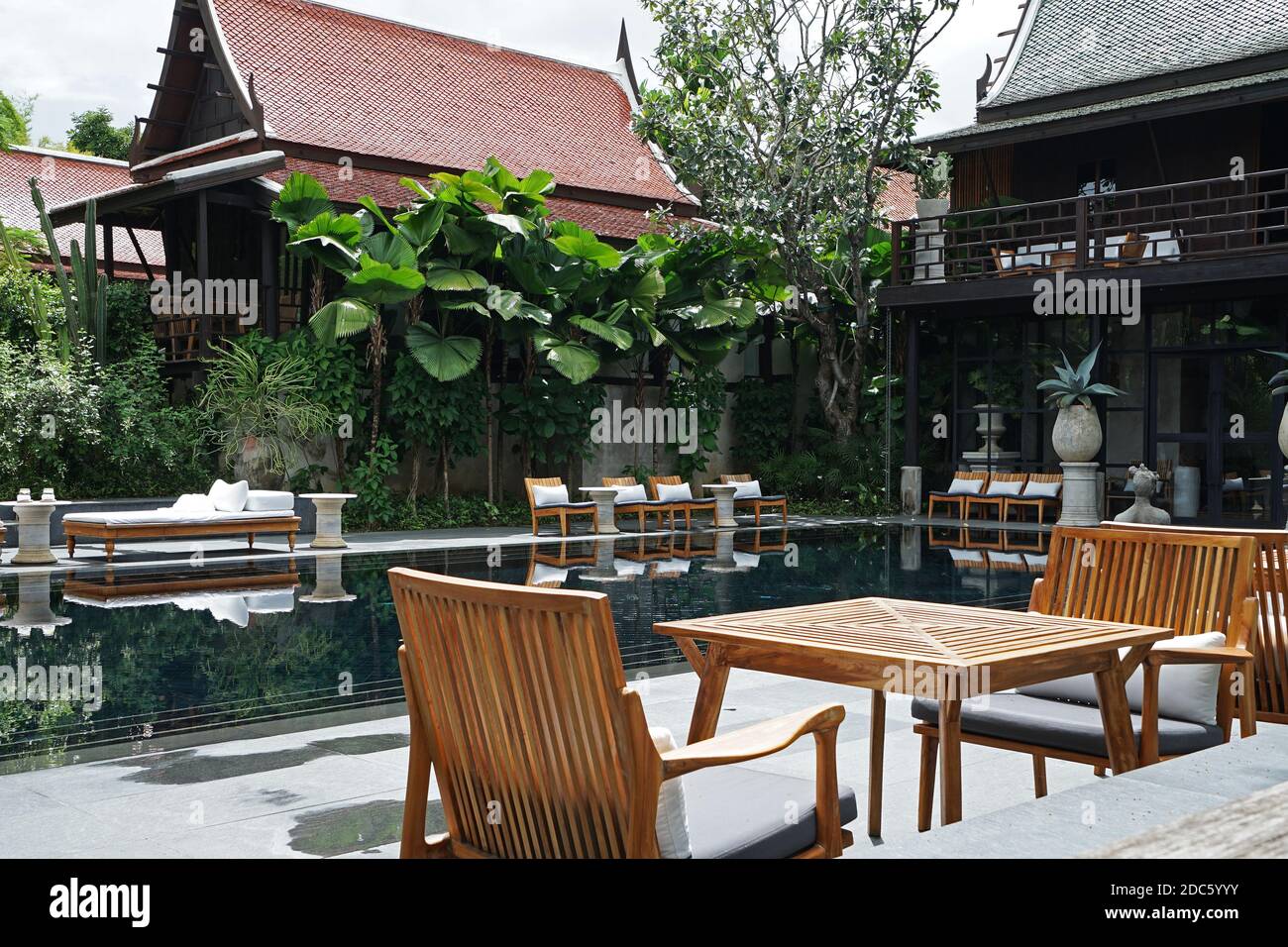 Exterior design and building architecture of luxury resort and villa ...