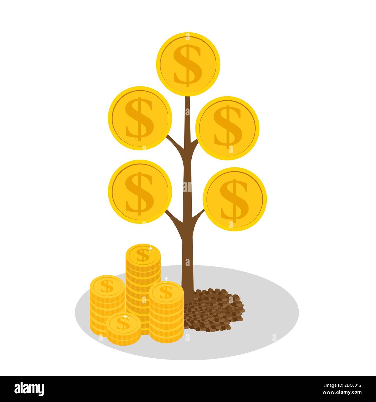Financial concept. Money tree - symbol of successful business ...