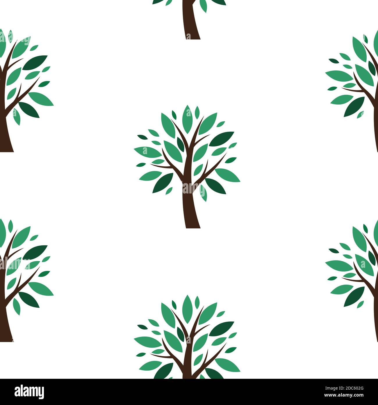 Abstract Tree Seamless Pattern Background Illustration Stock Photo - Alamy