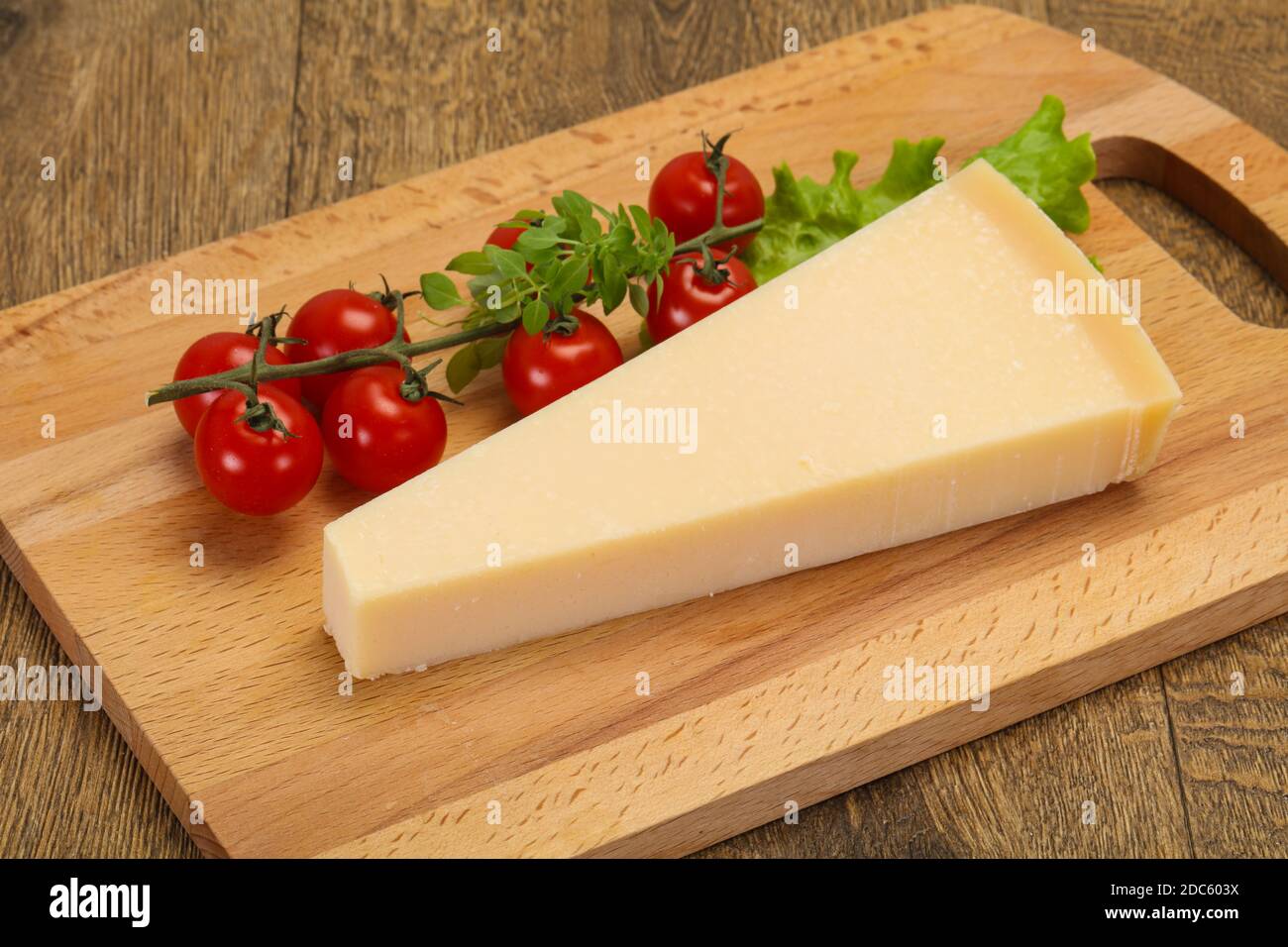 Italian traditional parmesan cheese triangle served salad Stock Photo ...