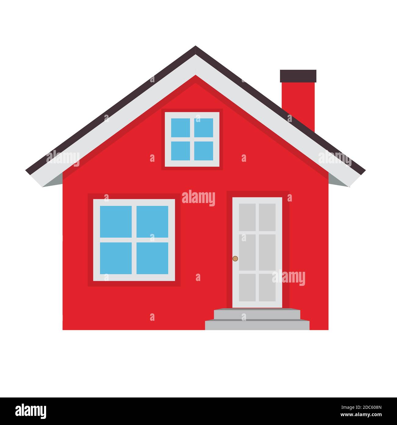 Abstract House Icon on White Background. Illustration Stock Photo - Alamy