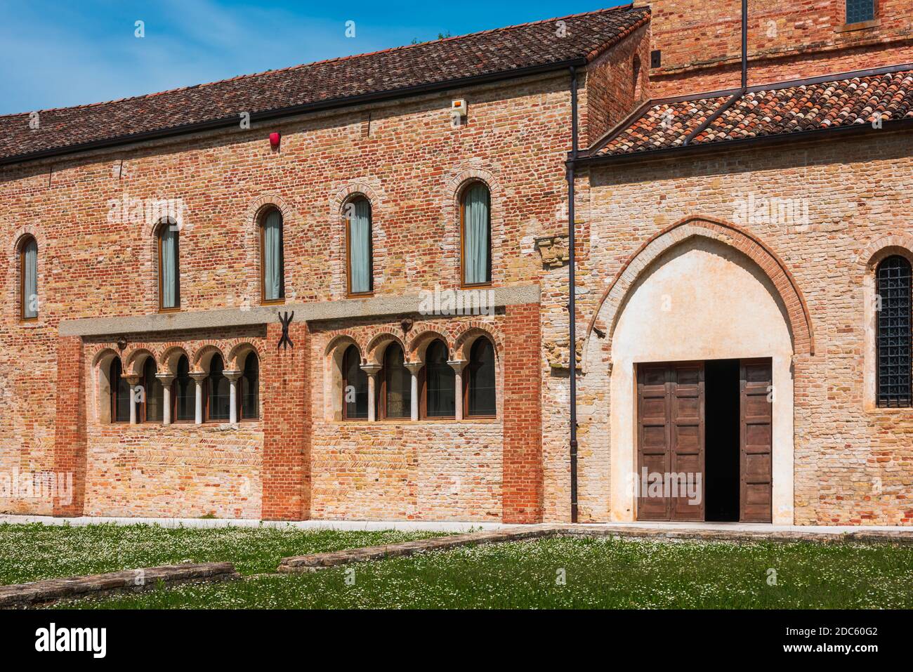 Ancient fortified village and abbey of Sesto al Reghena. Italy Stock ...