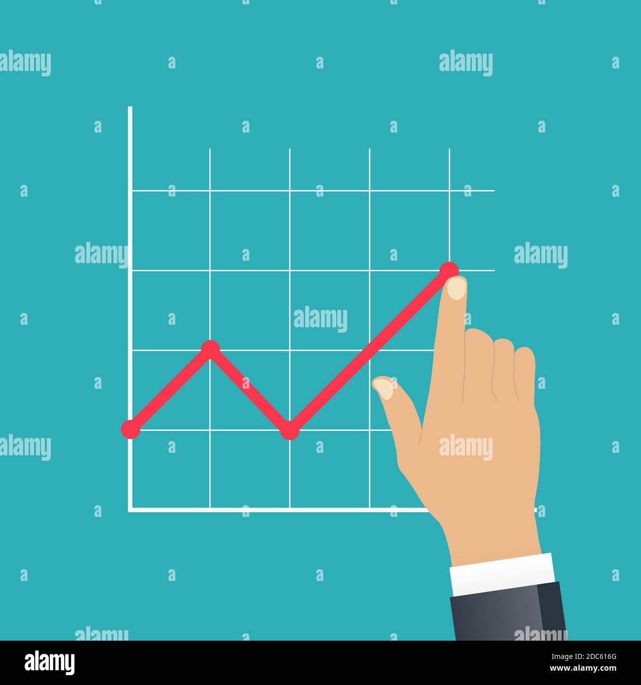 Growing business graph. Profit concept. Illustration Stock Photo - Alamy