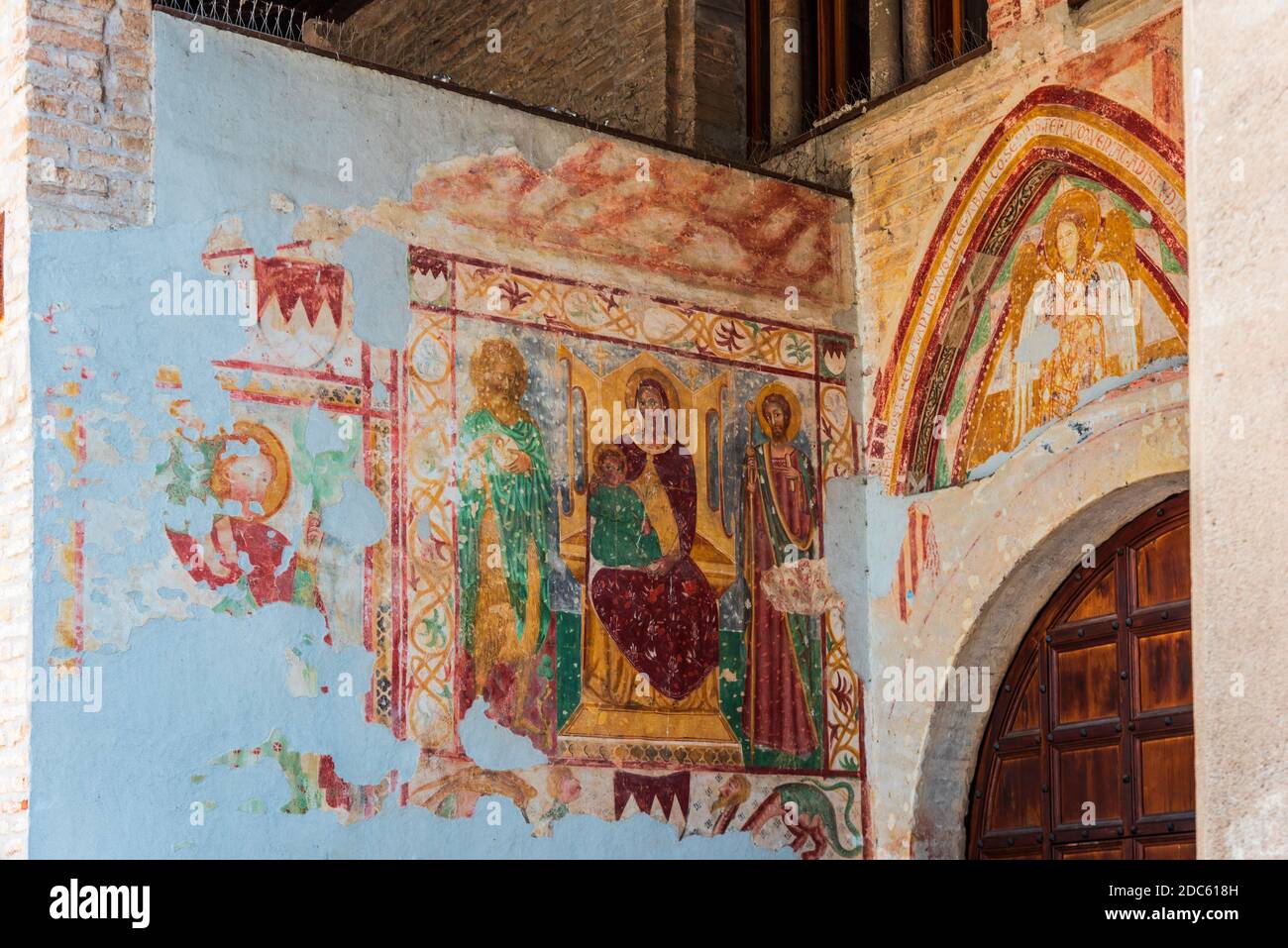 Ancient fortified village and abbey of Sesto al Reghena. Italy Stock ...