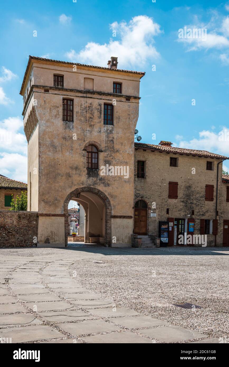 Ancient fortified village and abbey of Sesto al Reghena. Italy Stock ...