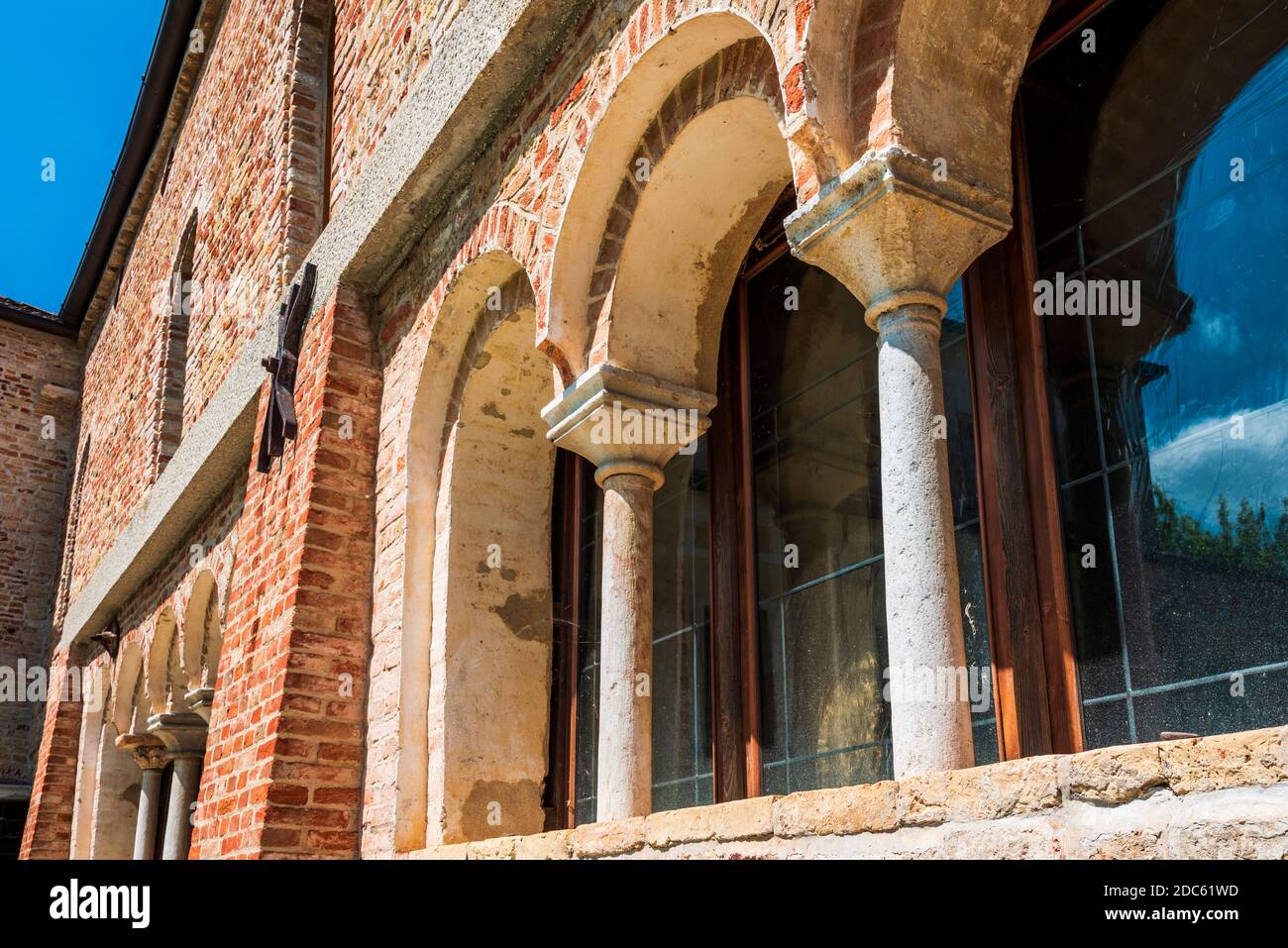 Ancient fortified village and abbey of Sesto al Reghena. Italy Stock ...