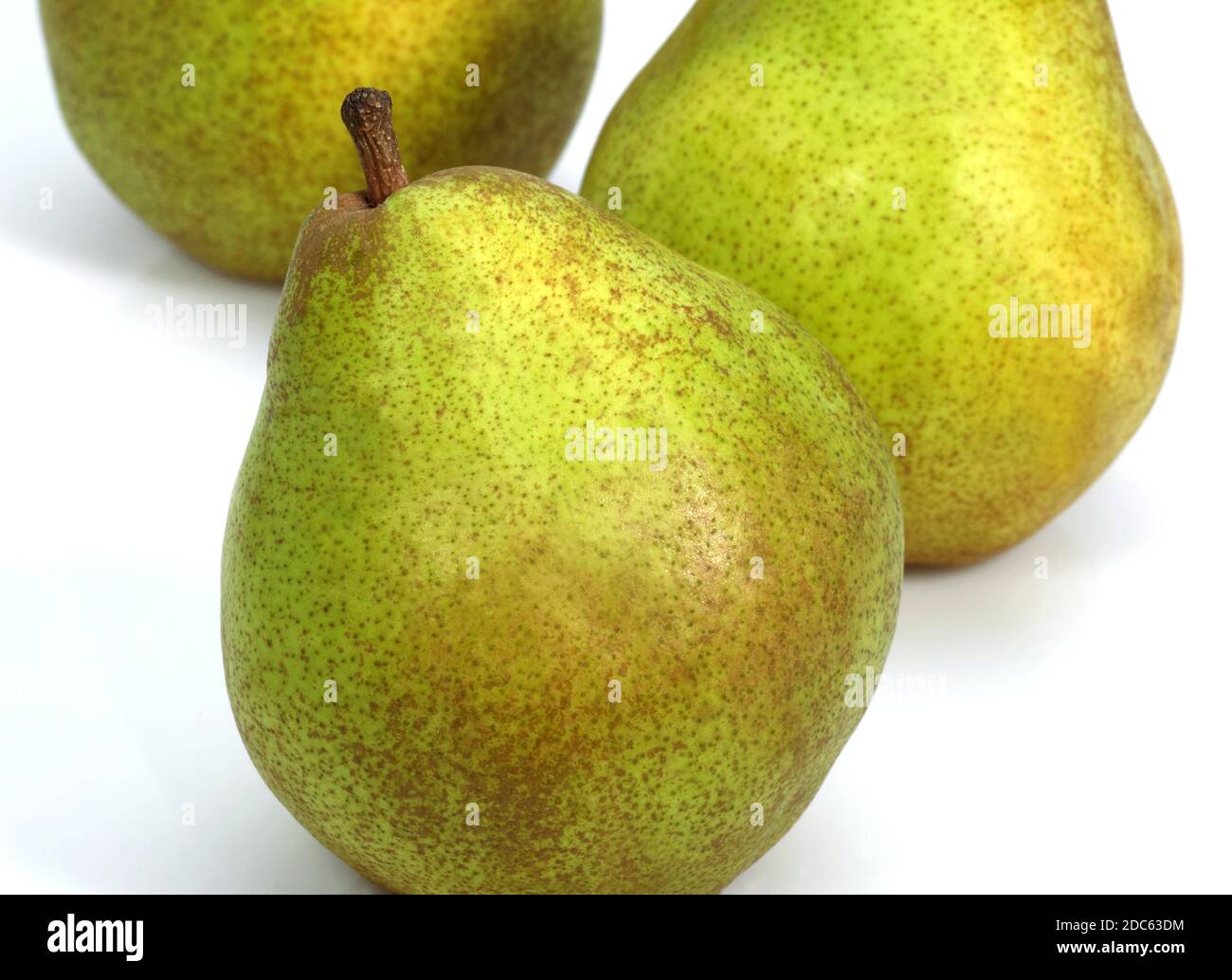 COMICE PEAR pyrus communis AGAINST WHITE BACKGROUND Stock Photo - Alamy