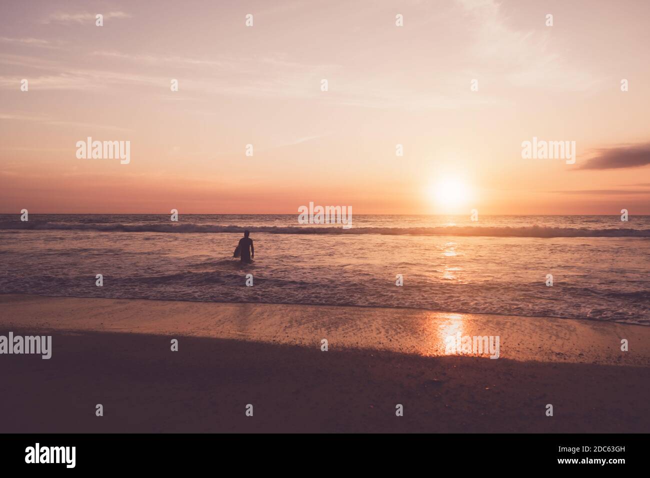 Tropical nature clean beach sunset sky time with sun light background ...