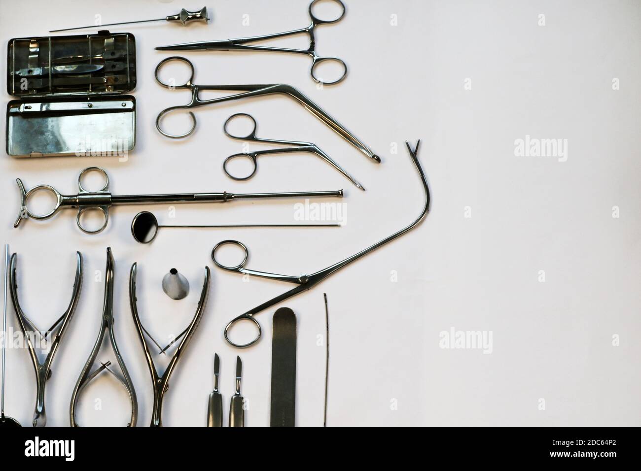 Otolaryngology tools, medical instruments for ENT specialist Stock ...