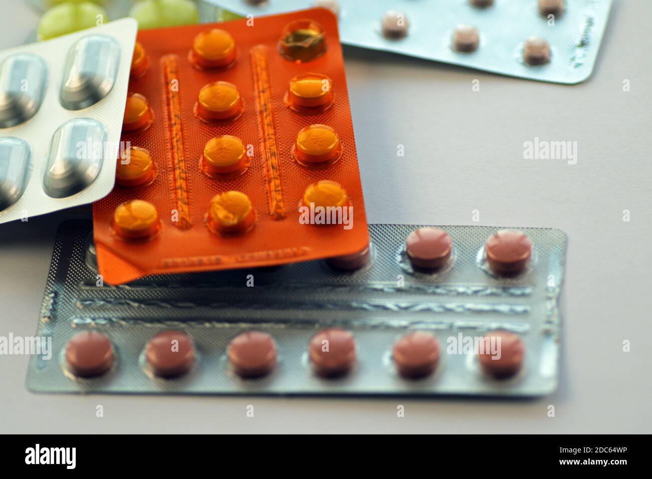 Drug set, set of medicines Stock Photo - Alamy