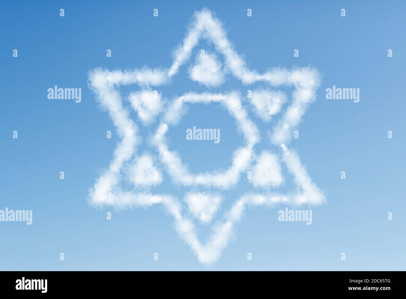 Jewish star from the clouds Stock Photo - Alamy