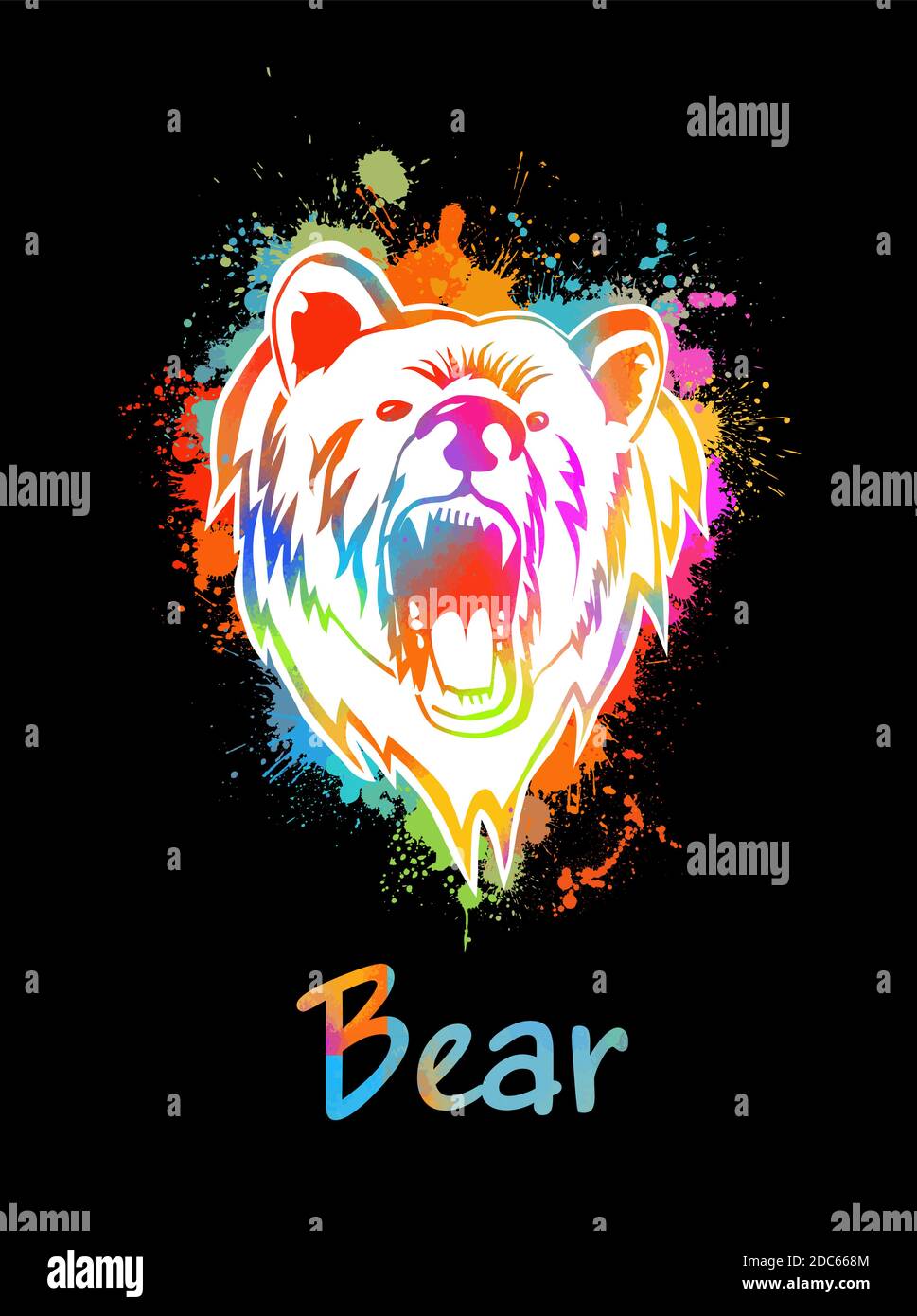 Multicolored bear symbol. Vector illustration Stock Vector Image & Art ...