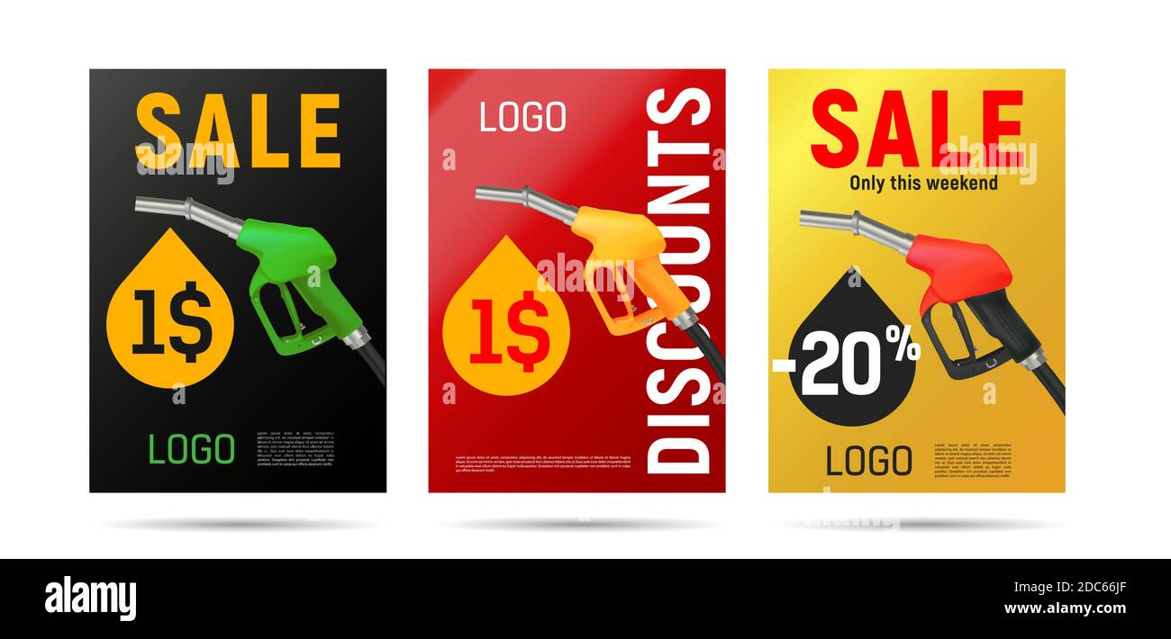 advertising poster for petrol discount, one dollar per litre with ...