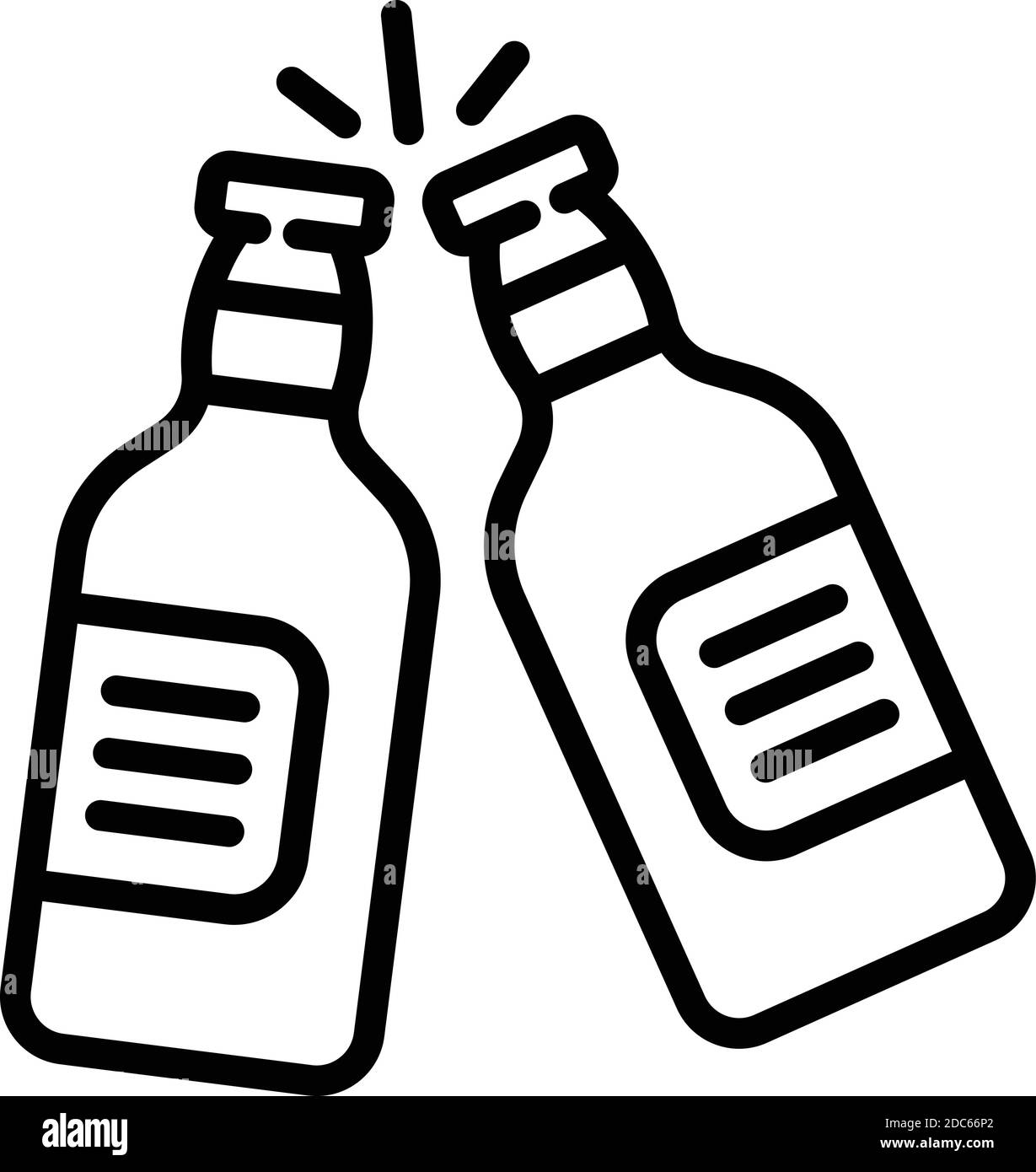 Beer Bottle Outline Vector