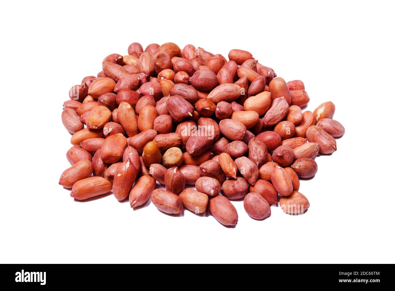 Peanuts, for background. Uncleaned peanuts isolated on white background ...