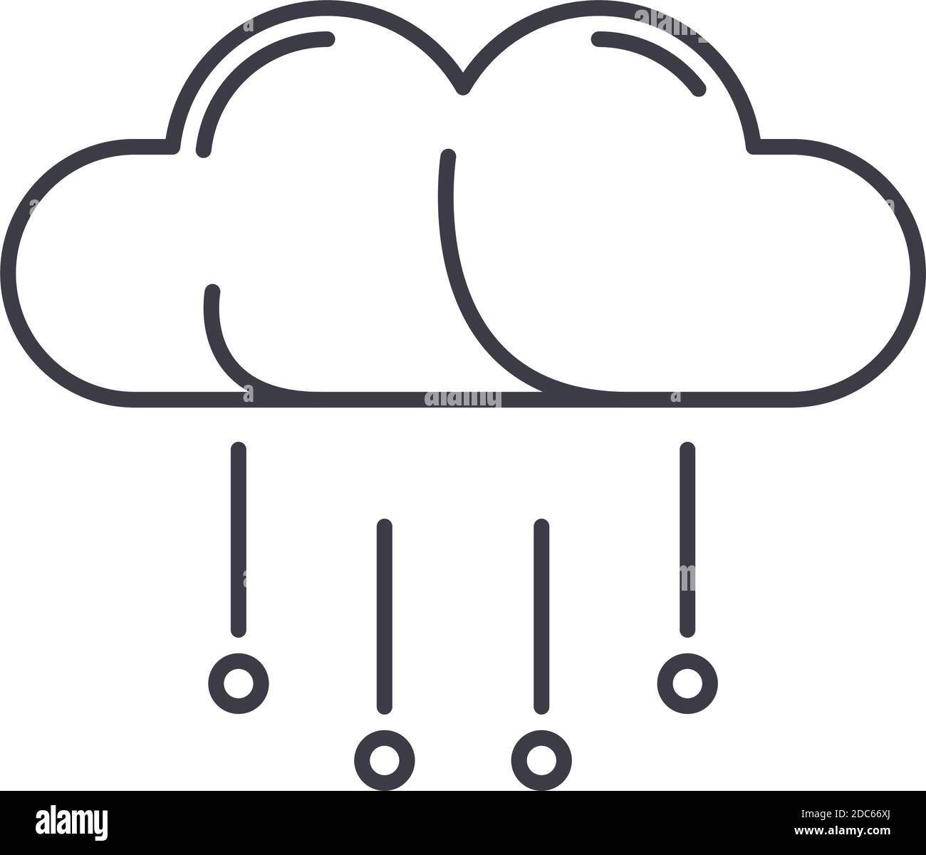 Data control panel image icon, linear isolated illustration, thin line vector, web design sign ...