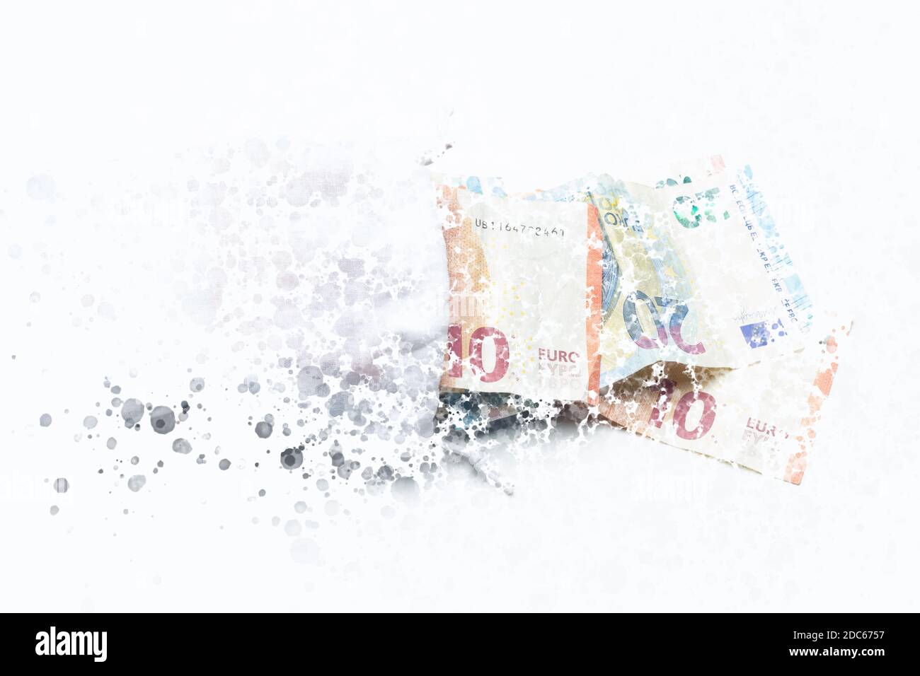 Bag full of money in Euro notes, Saving outside the traditional banking ...