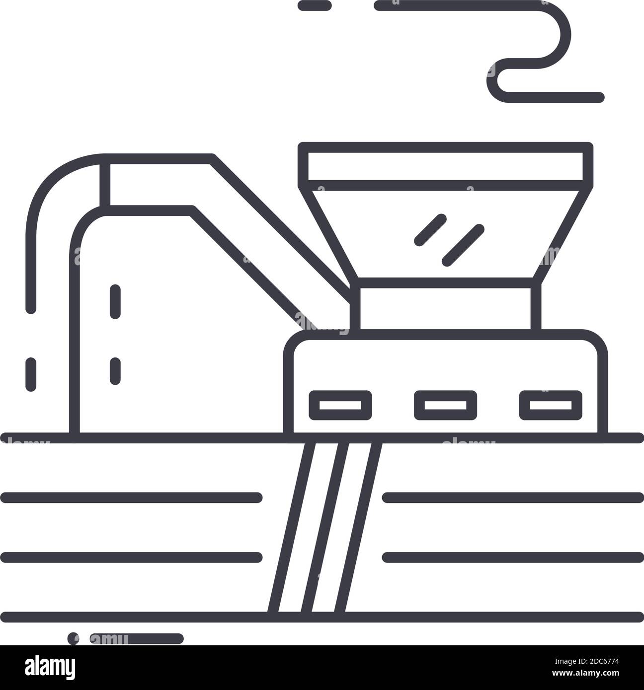 Cultivator icon, linear isolated illustration, thin line vector, web design sign, outline ...