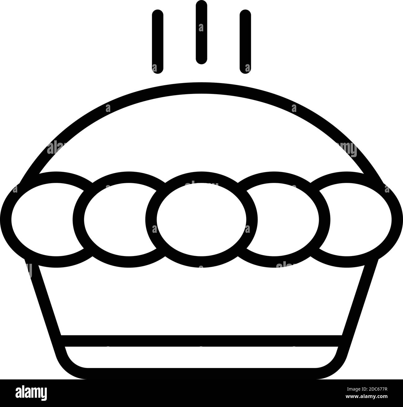 American apple pie icon. Outline american apple pie vector icon for web ...