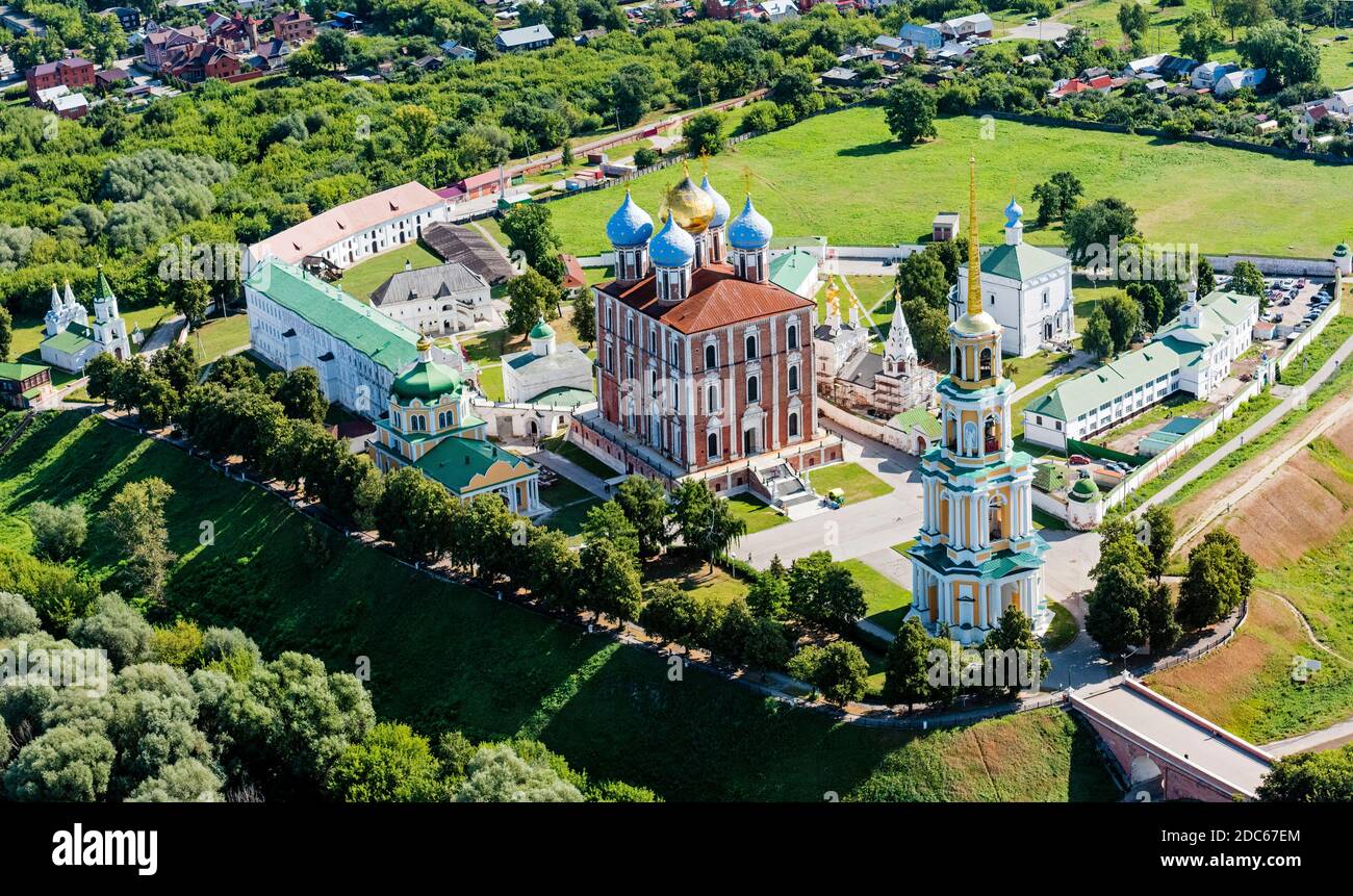 Aerial view of Ryazan. Ryazan is the largest city and administrative ...