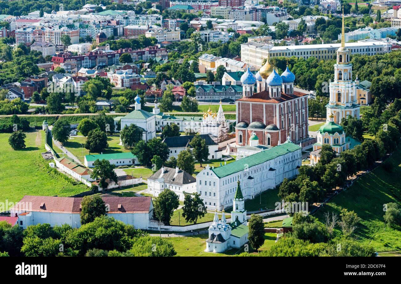 Aerial view of Ryazan. Ryazan is the largest city and administrative ...