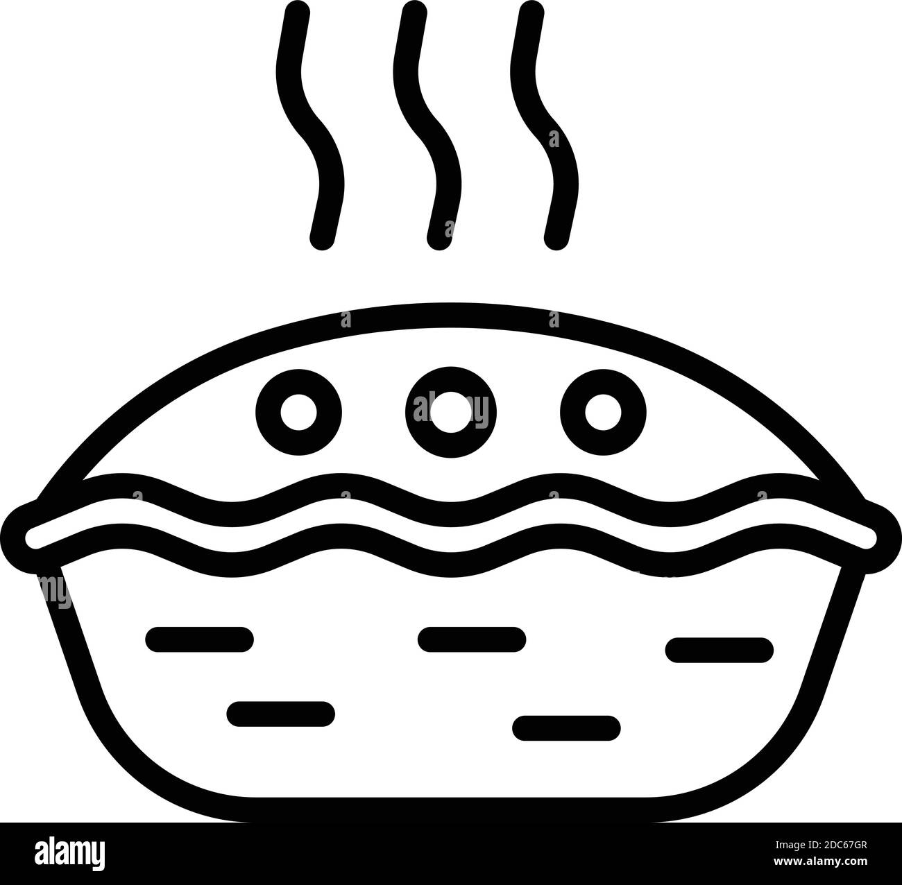 Autumn apple pie icon. Outline autumn apple pie vector icon for web ...