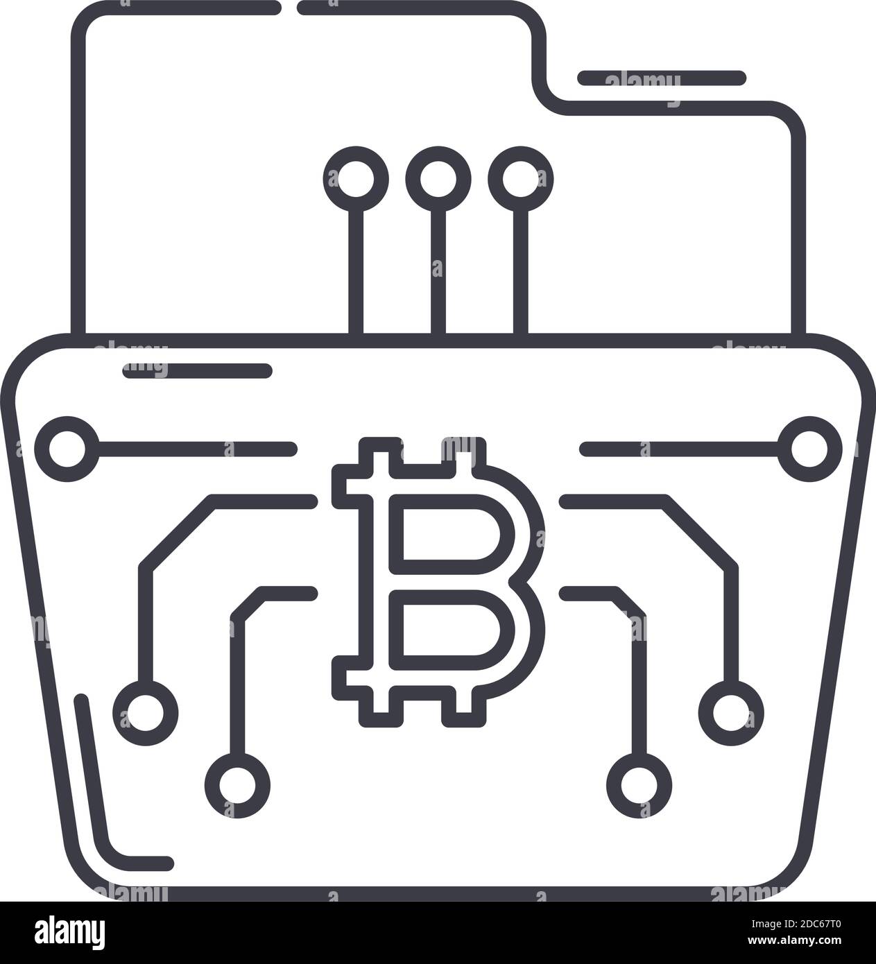 Data icon, linear isolated illustration, thin line vector, web design ...