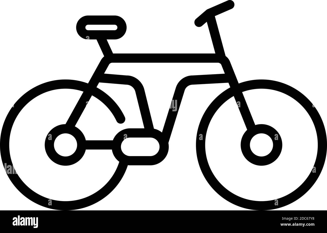 Ride bicycle icon. Outline ride bicycle vector icon for web design ...