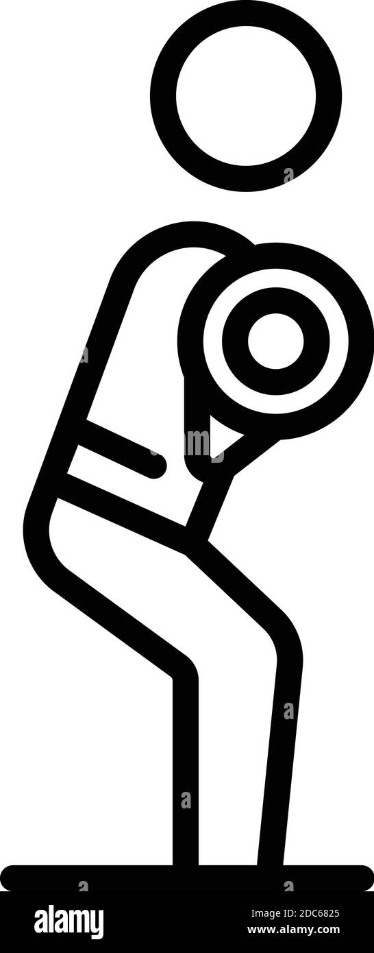 Healthy morning exercise icon. Outline healthy morning exercise vector ...