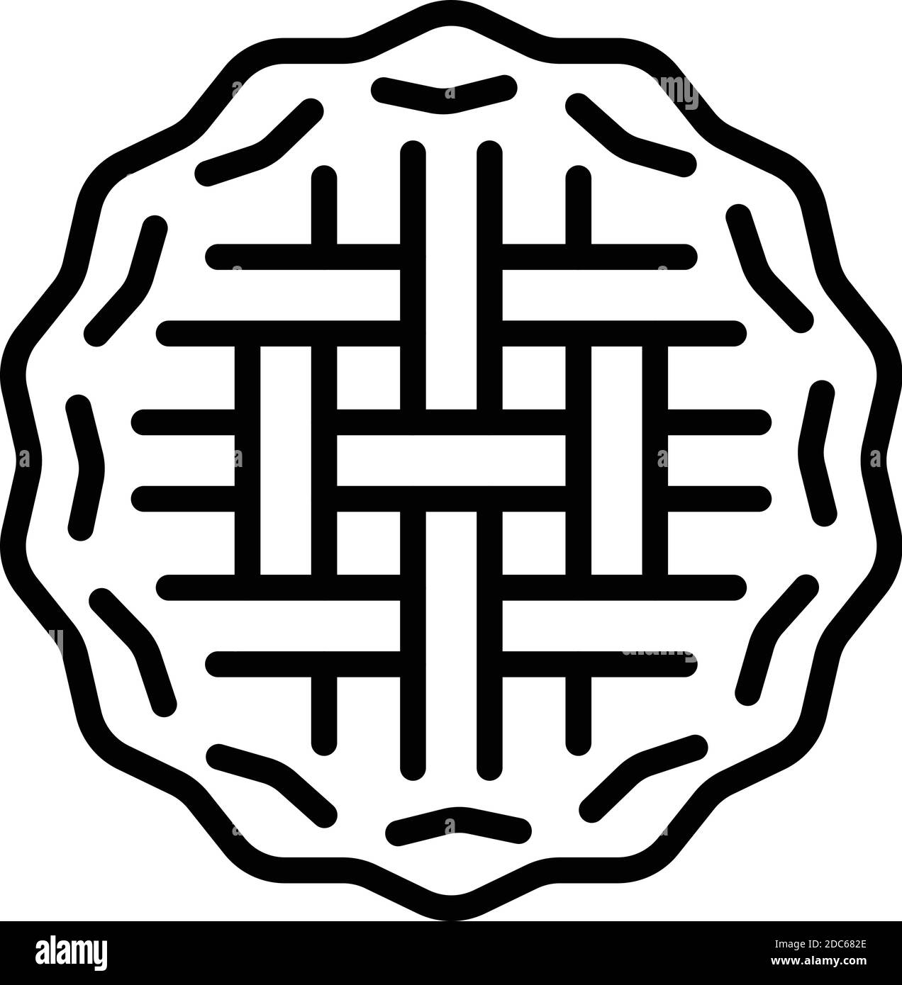 Crust apple pie icon. Outline crust apple pie vector icon for web ...