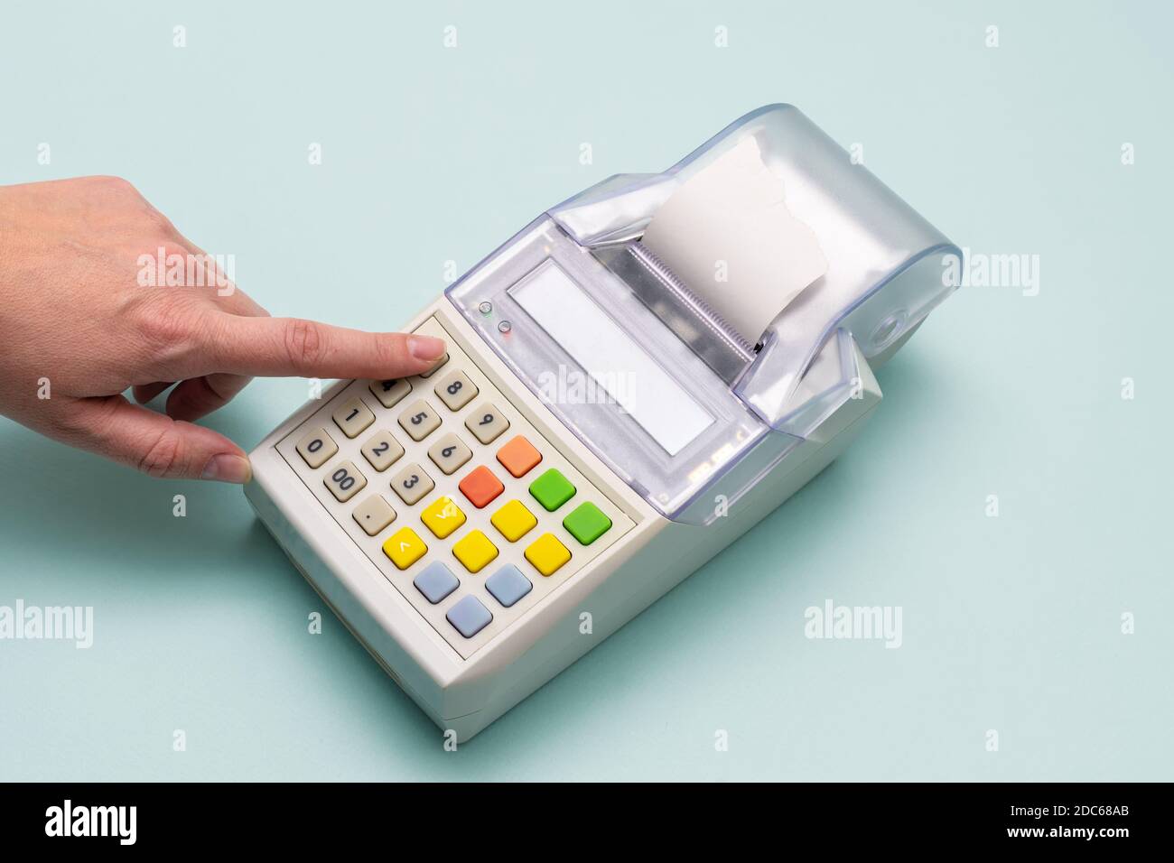 Pressing receipt button hi-res stock photography and images - Alamy